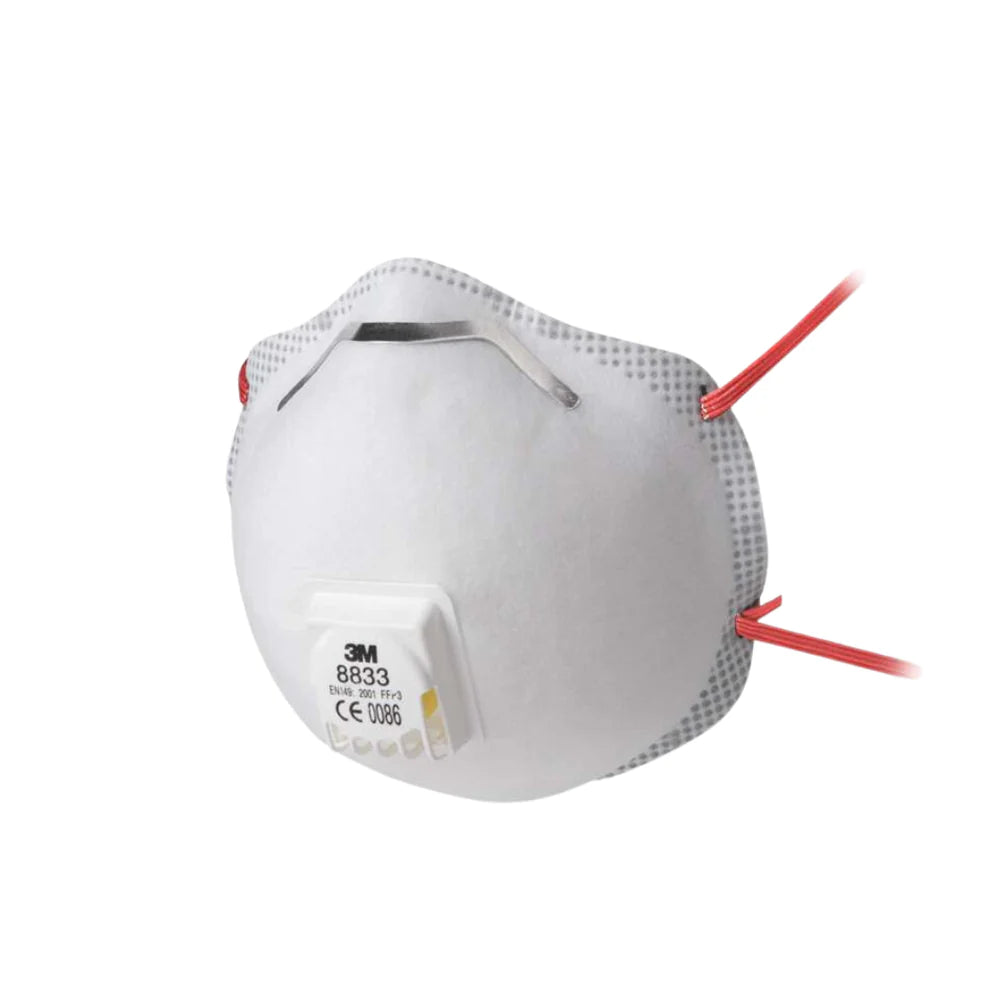 3M 8833 Valved FFP3 Face Mask - Mediworld Ltd