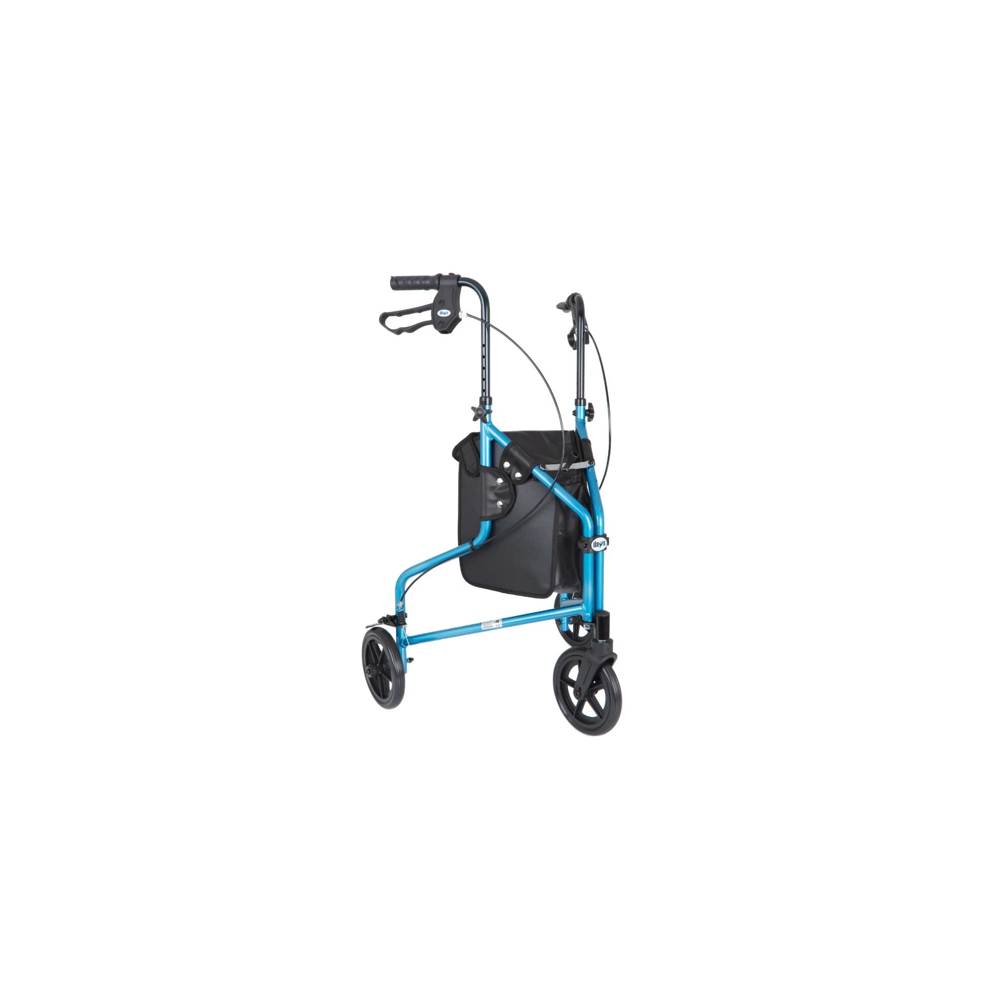 Aluminium Lightweight Tri-Wheel Walker - Aqua - Mediworld Ltd