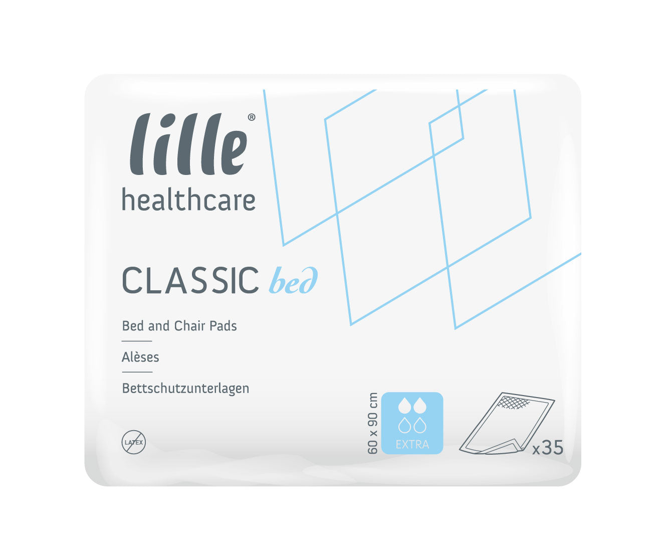 Lille Classic Bed Pad - 60cmx90cm/Extra (Pack of 35) / Single ...