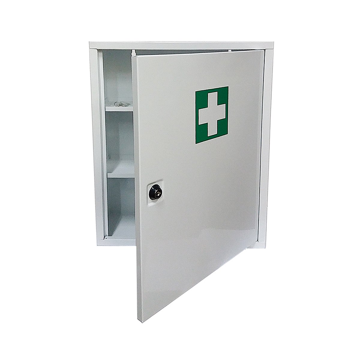 White Lockable First Aid Cabinet - Mediworld Ltd